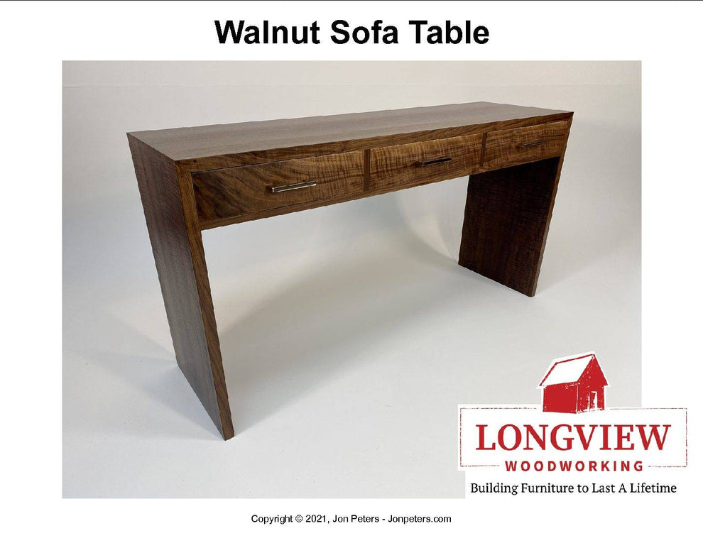 Walnut Sofa Table Design Plans – Jon Peters